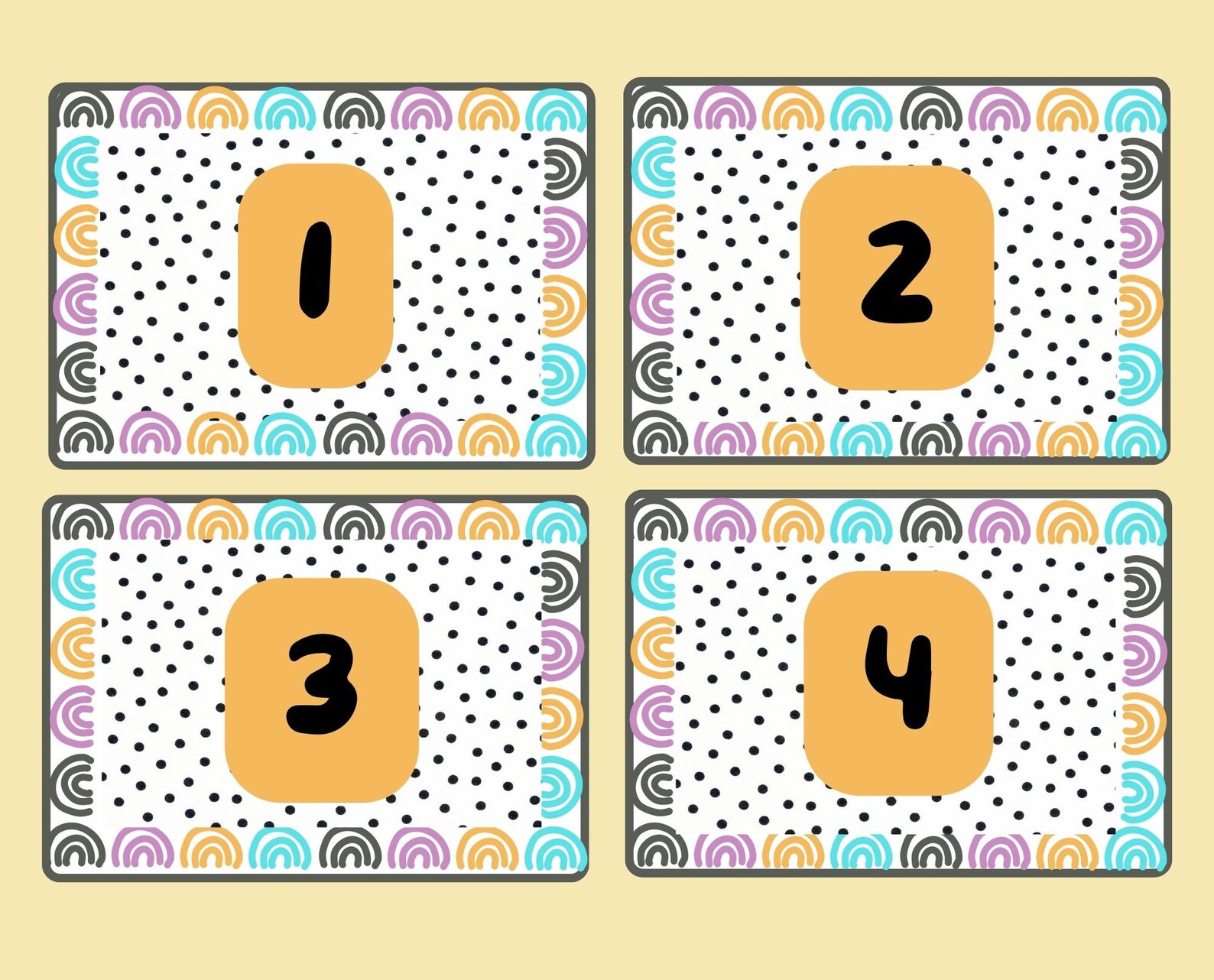 Number 1-150 Flash Cards, Printable Number Cards, Number Recognition ...
