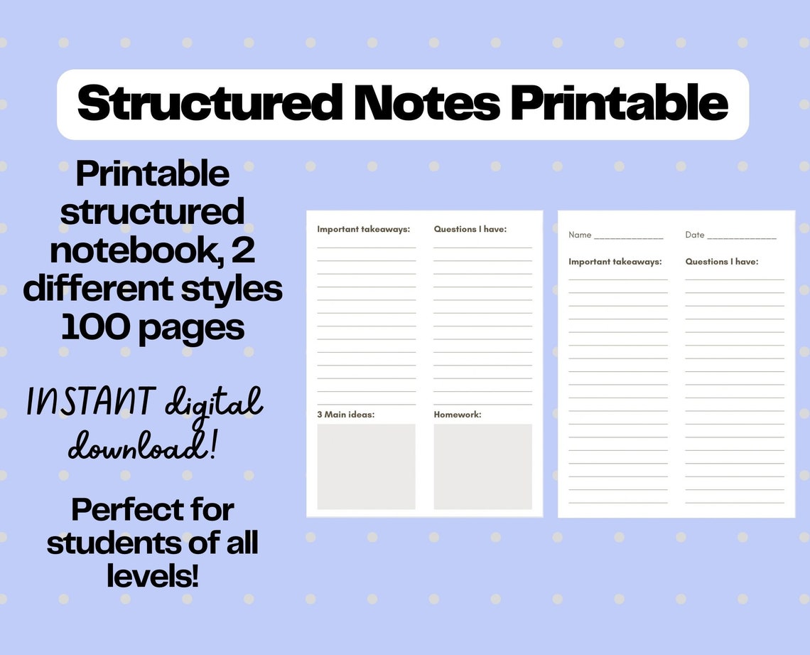 Digital Notebook, iPad Notetaking, Notepaper Template Goodnotes ...