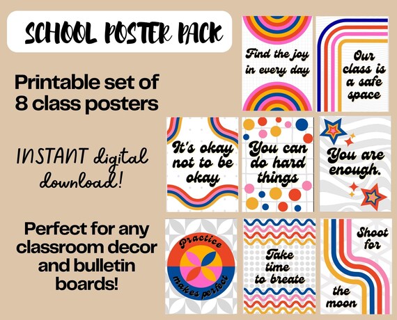Inspirational Classroom Posters Positive Affirmation - Etsy