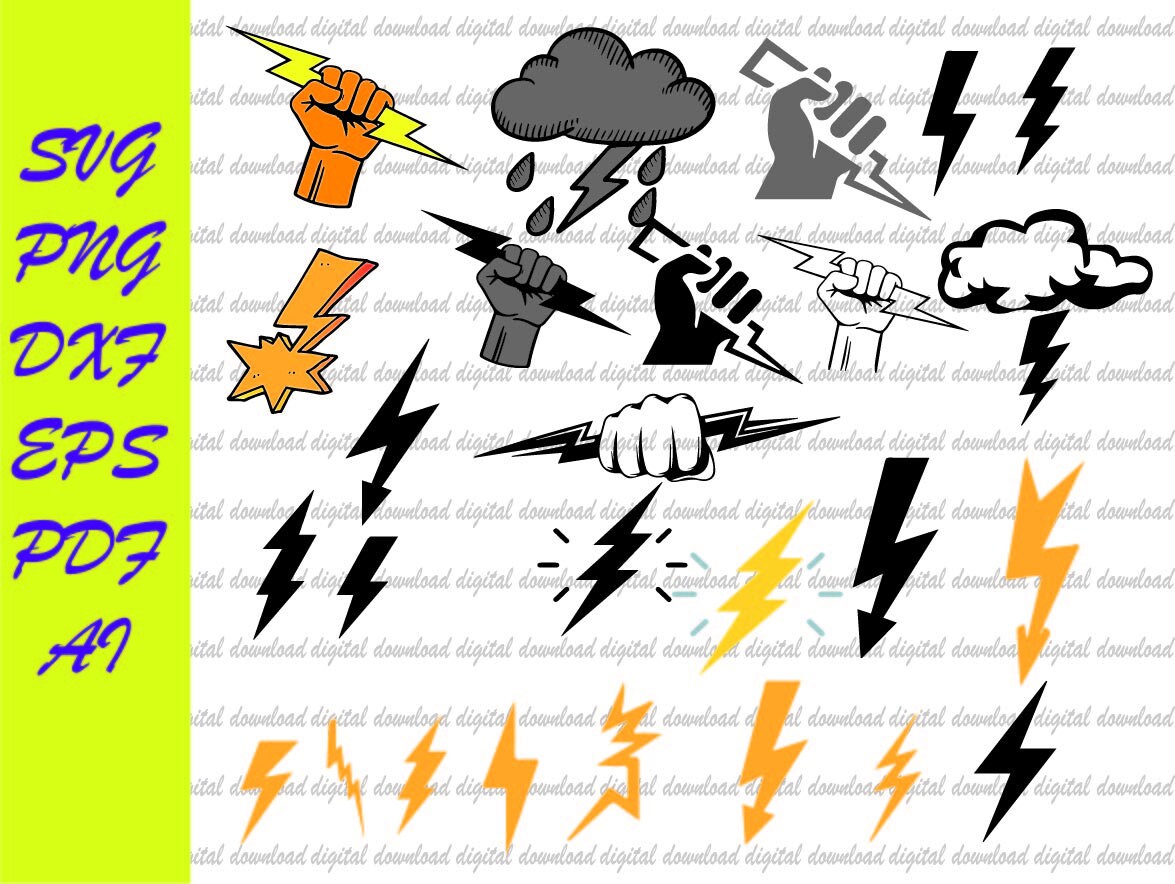 Tribal Lightning Bolt Vector