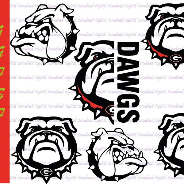 Bulldog Svg - Etsy