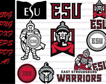 East Stroudsburg University Vinyl Mascot Decal Sticker - Etsy