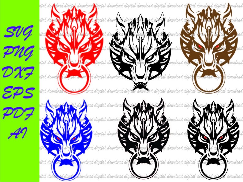 Fenrir Norse Wolf Viking Logo .svg .eps .png . Jpeg Vector - Etsy