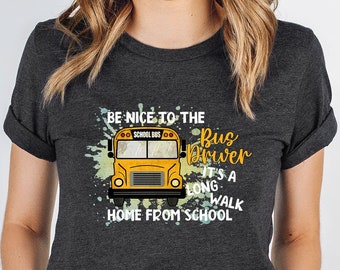 Custom School Bus Shirt, Personalization Transportation Shirt, First ...