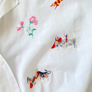 Size S/M Vintage 1960s Handmade Embroidered Rodeo Blouse - Etsy