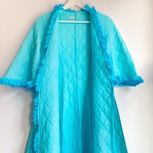 Vintage 1960s Quilted Volant Long Duster Robe - Etsy