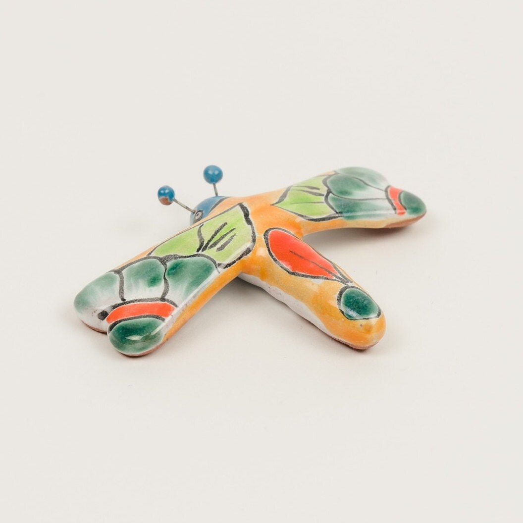 Hand Painted Talavera Firefly – Mexican Folk Art Sculpture - Etsy