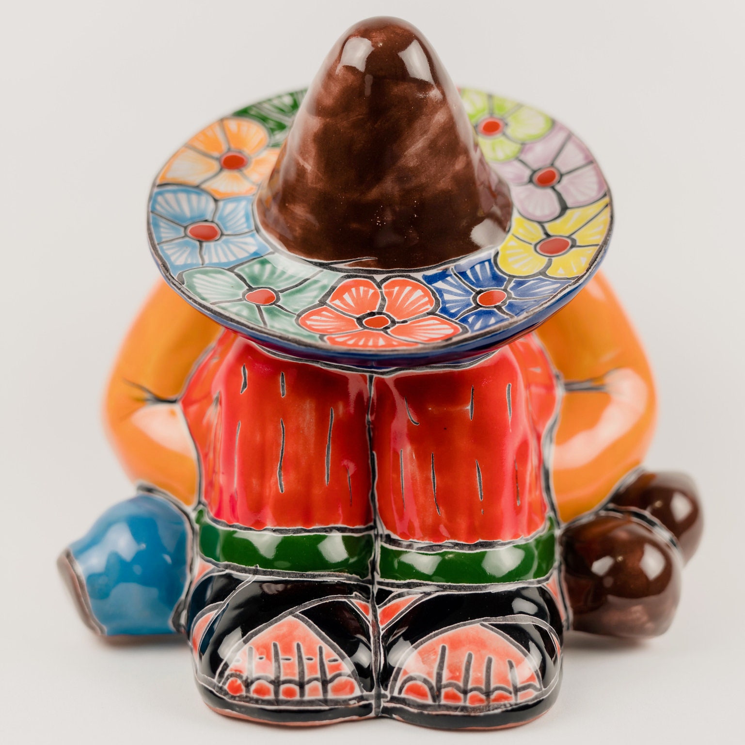 Handcrafted Talavera Planter Siesta Pancho Pottery Flower Pot With ...
