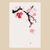 Sparrow and Cherry Blossoms Original Sumi-e Painting. Ink on Rice Paper ...