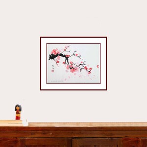 Cherry Blossoms Original Artwork, Ink and Watercolours on Rice Paper ...