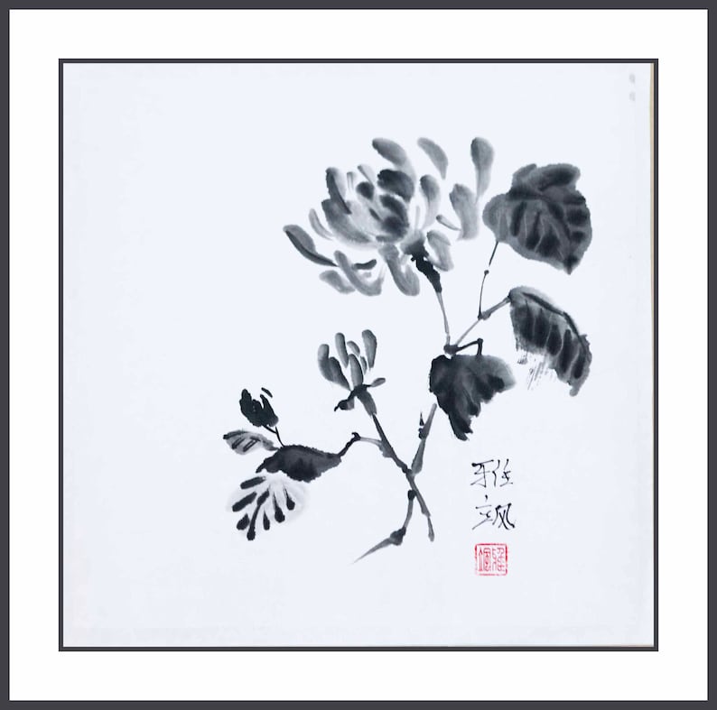 Four Gentlemen Paintings - Traditional Chinese Art - Set of Four Square ...