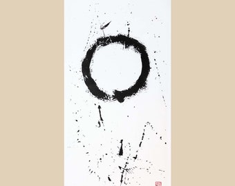 Enso Circle Hand-painted Wall Art - Original Chinese Proverb ...