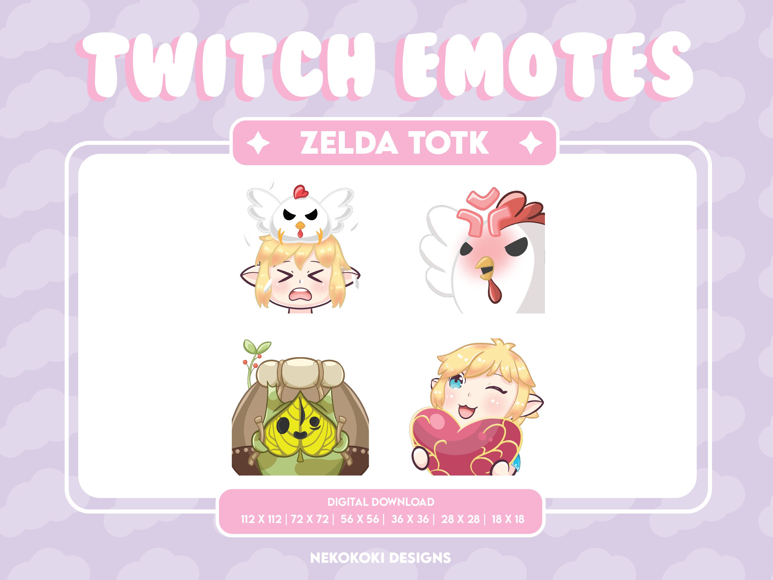 Cute Chibi Twitch Zelda Totk Emotes / Anime / Streamer Setup / - Etsy ...
