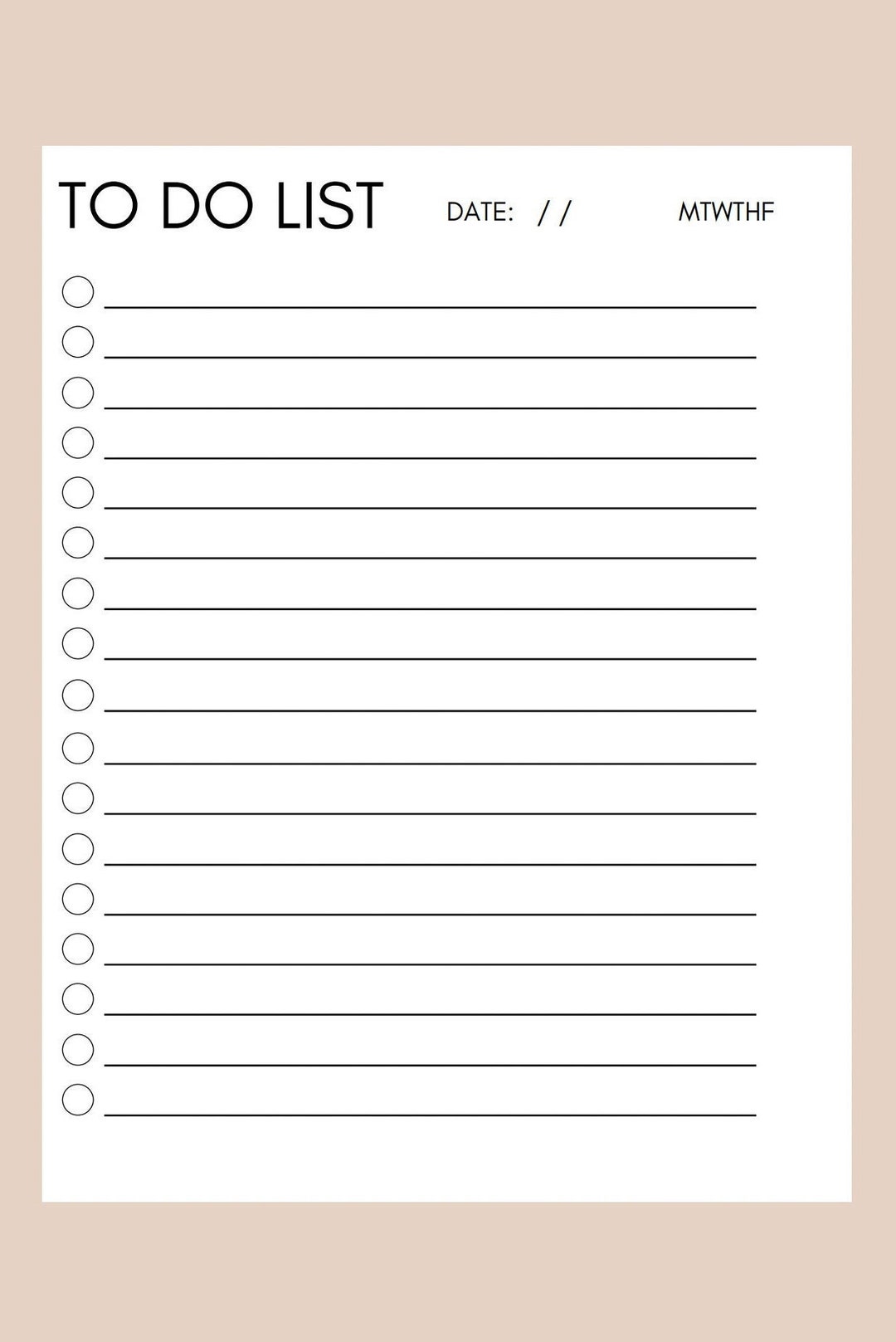 Simple Digital To-do List - Etsy