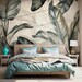 Mural Boho Botanical Tropical Banana Tree Leaves Beach Life Artwork ...