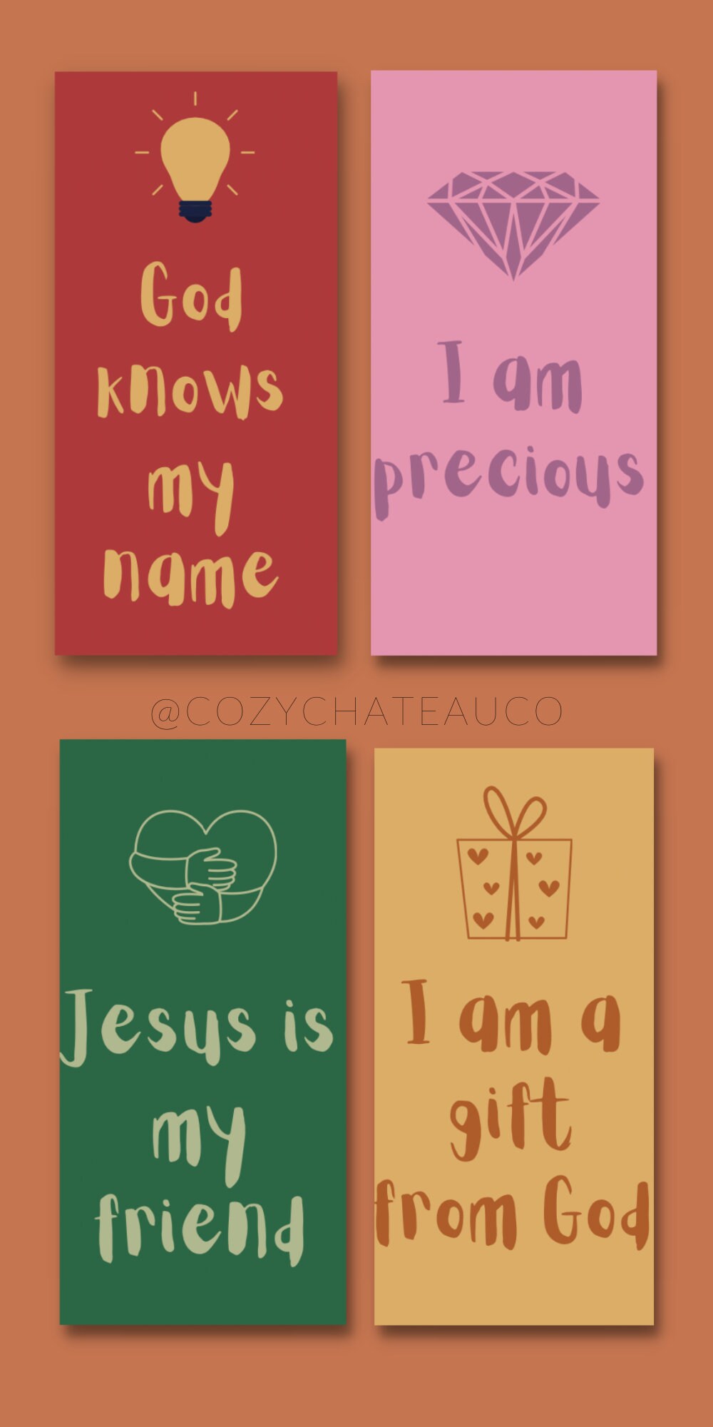 Toddler Christian Affirmation Cards, Kids Encouragement Cards, Children ...