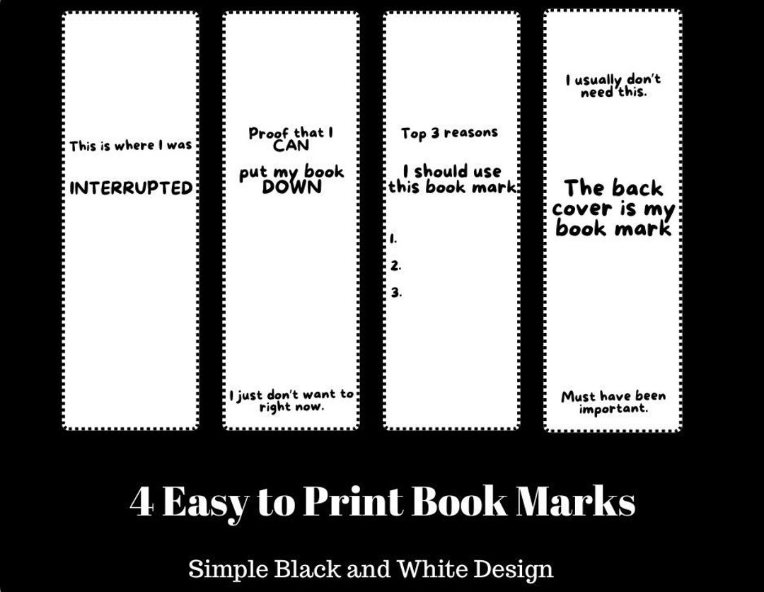 Printable Bookmarks, Gift Bookmark, Sarcastic Bookmarks - Etsy