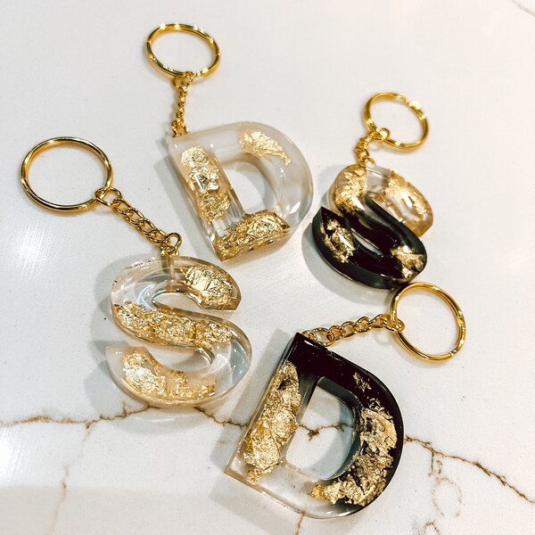 Initial Keychain - Etsy