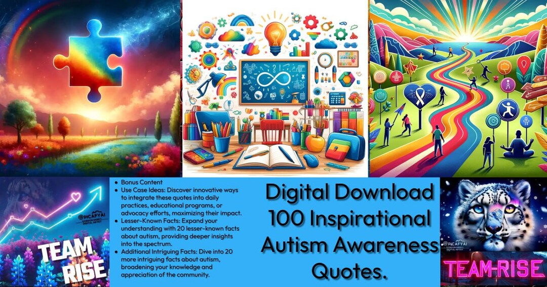 100 Inspirational Quotes & Autism Inspired Art Data File Empowerment ...