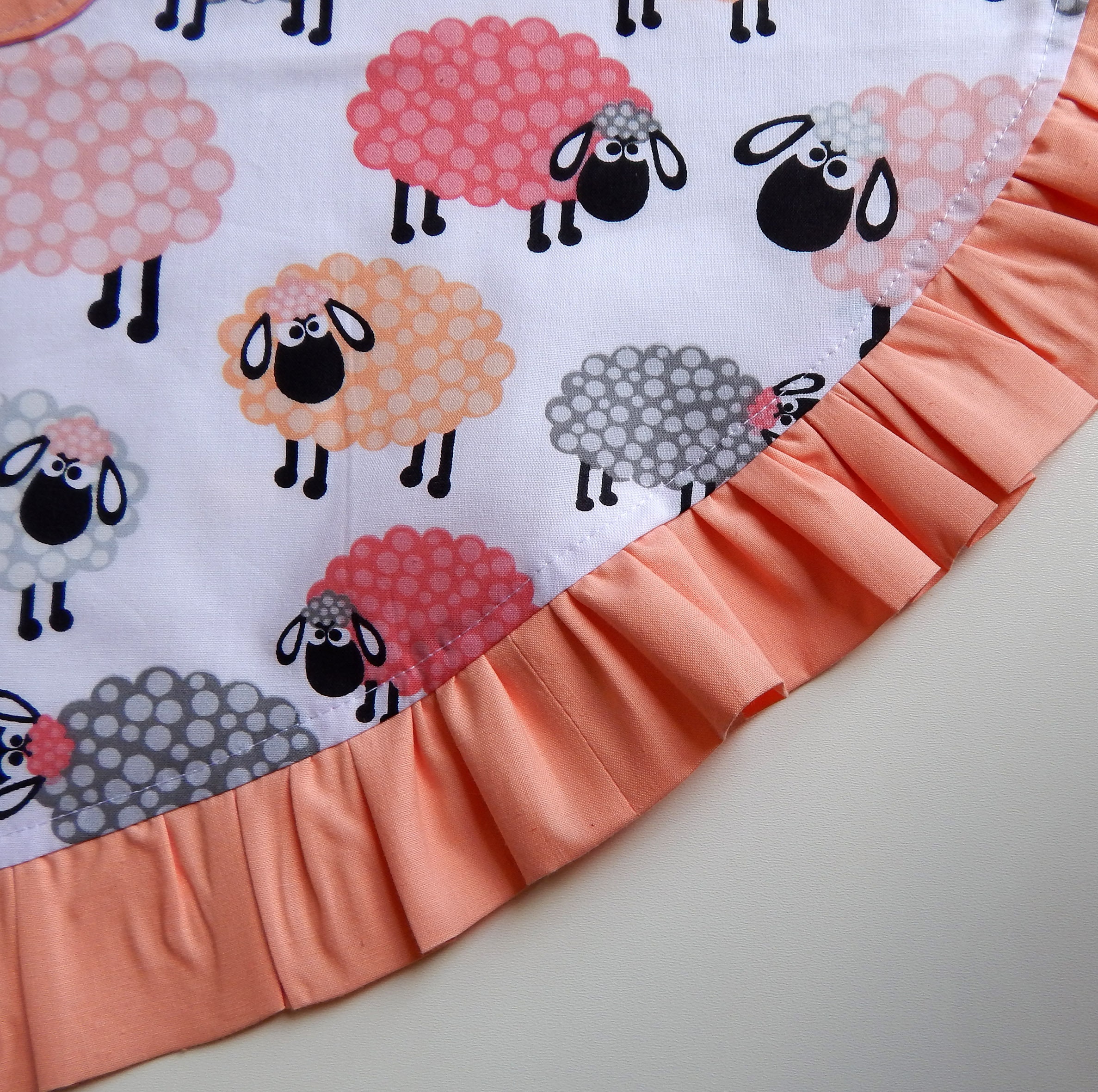 Handmade Sheep Print Cotton Apron: Retro Farmhouse Kitchen With Pockets ...
