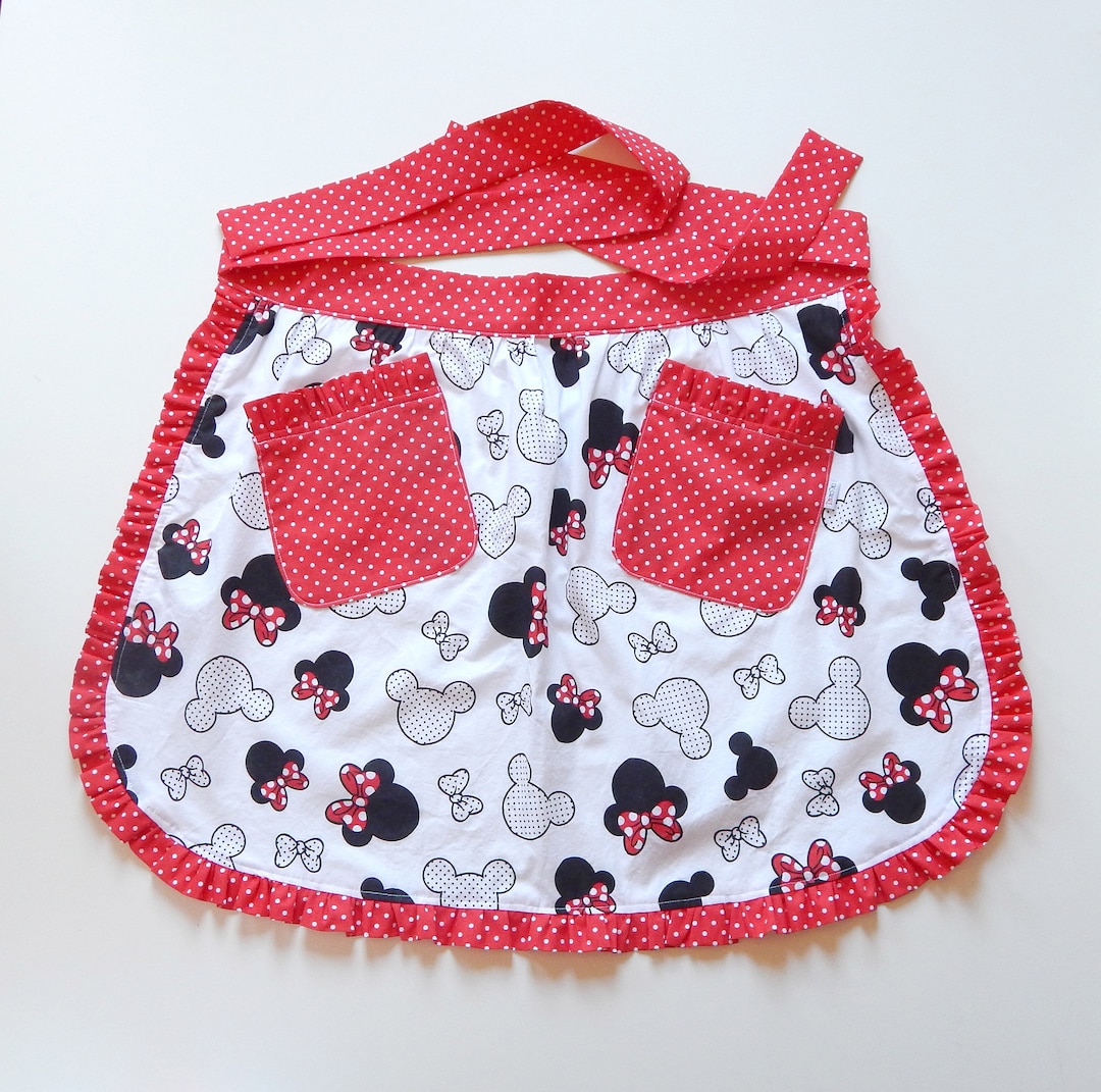 Apron, Minnie Mouse, Women Apron, Disney, Retro Apron, Cooking, Kitchen ...