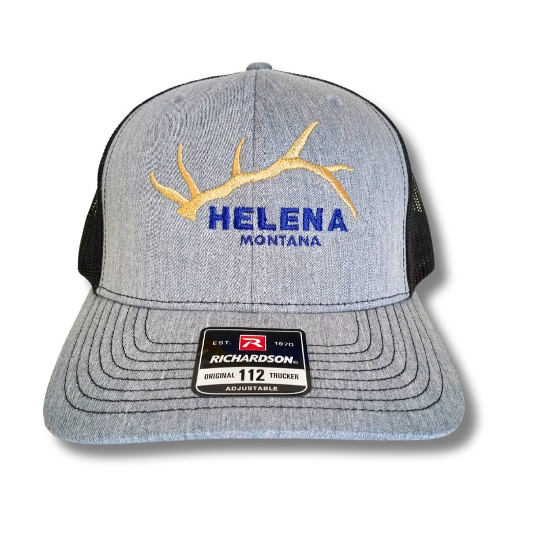 PERSONALIZED City and State Elk Antler Embroidered Richardson 112 Hat ...