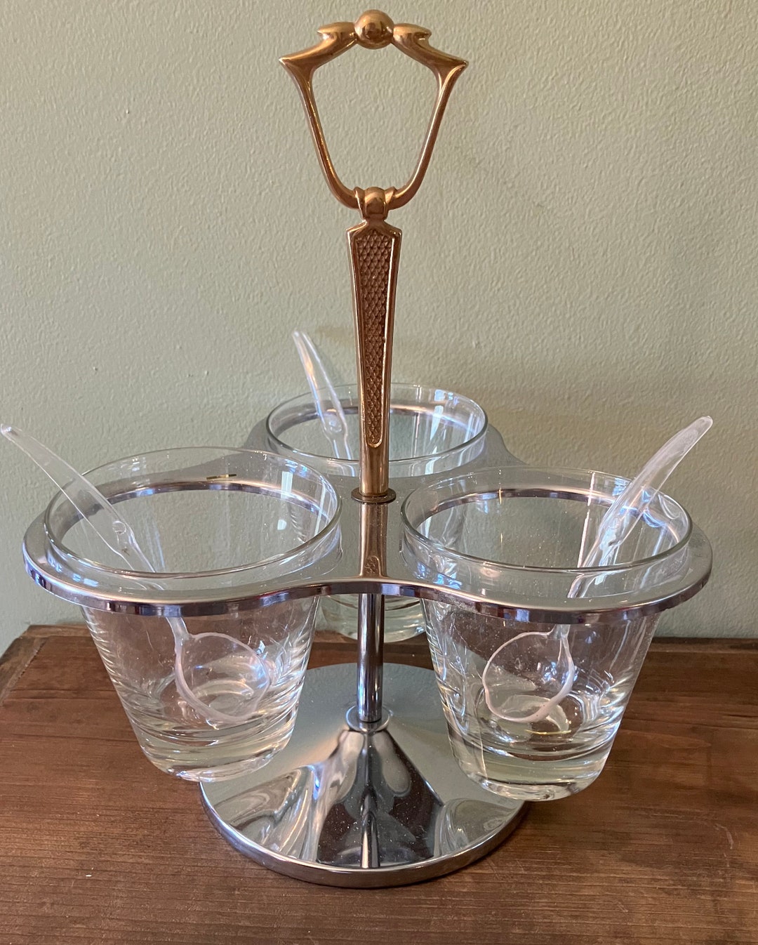 MCM Kromex Condiment Lazy Susan Serving Carousel - Etsy