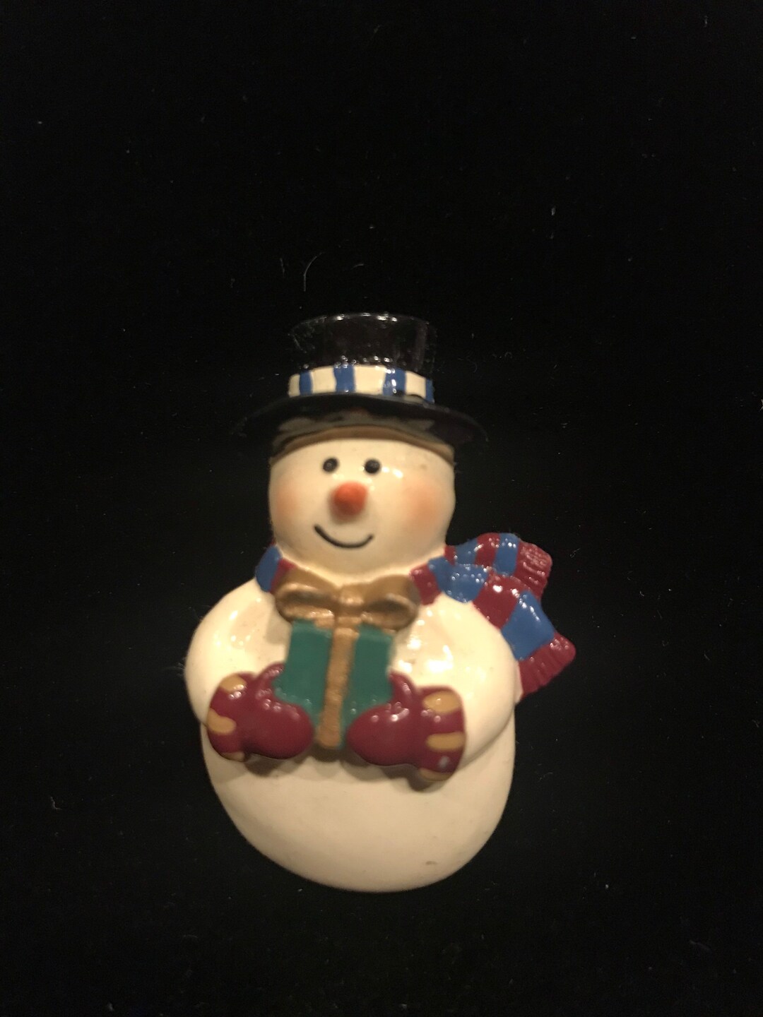 Vintage Snowman Pin - Etsy