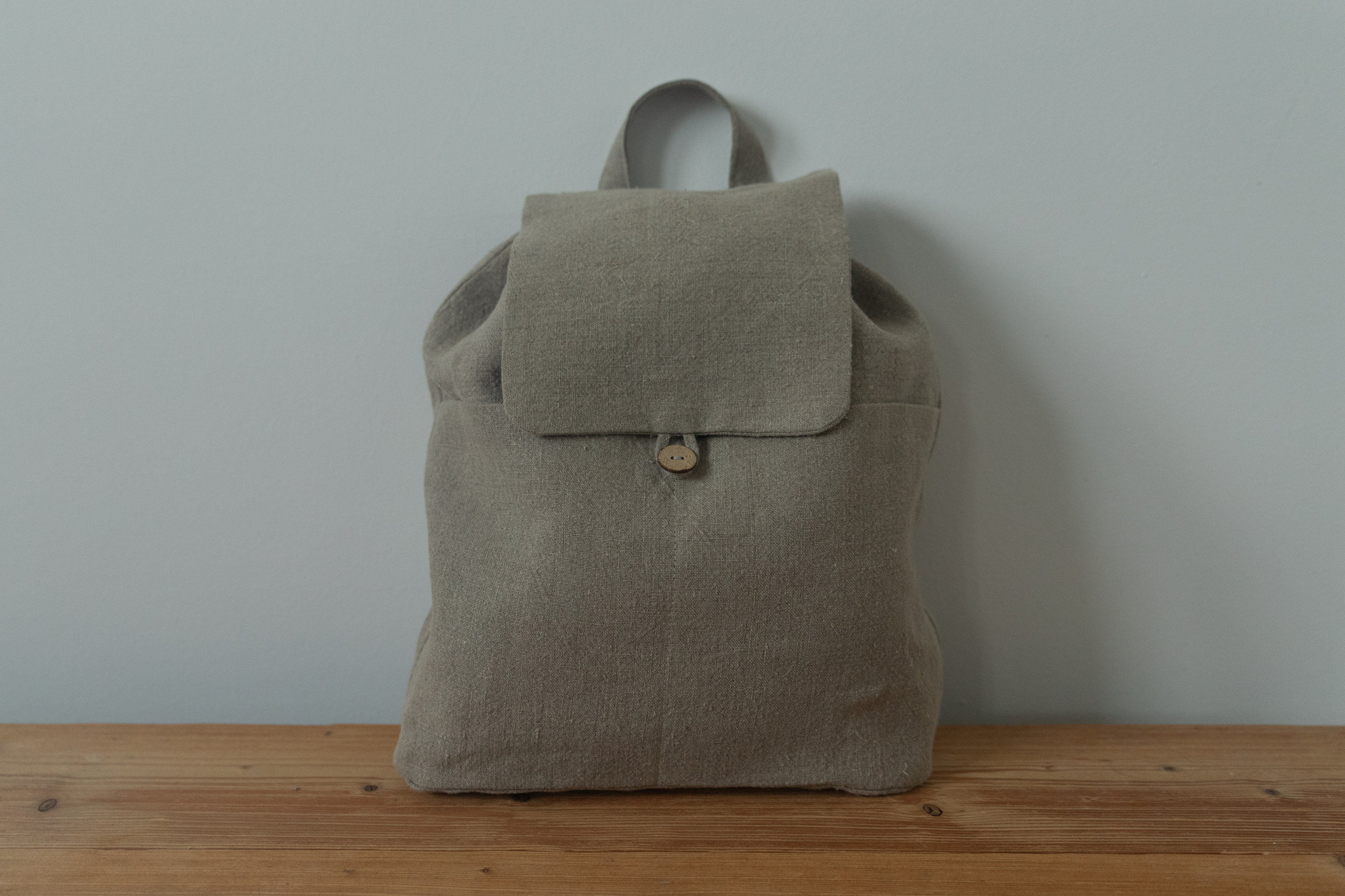 Gray Linen Backpack, Natural Backpack, Boho Backpack, Womens Linen ...