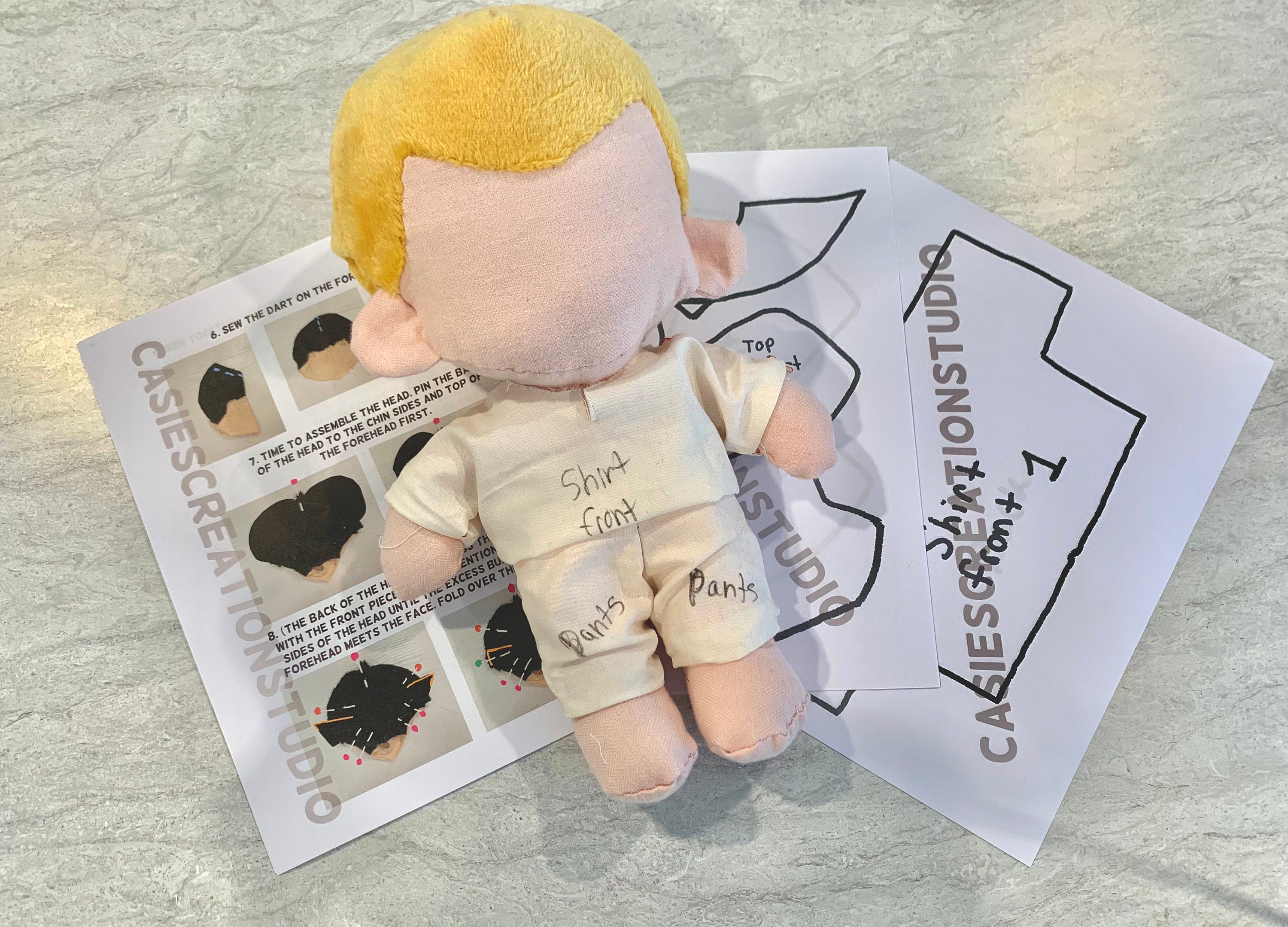 Cute Anime Plush Easy Pattern 14 Inches Includes Patterns for Clothes ...