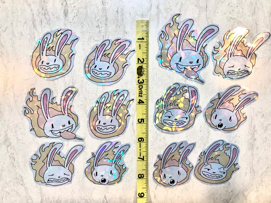 SAM AND MAX Inspired 12pc Flaming Head Max Holo Decal Stickers - Etsy