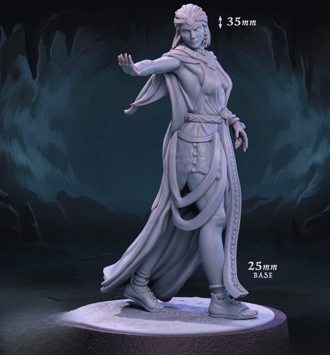 Female Human, Half-elf Sorcerer or Bard Mini Resin Fantasy Dnd RPG ...
