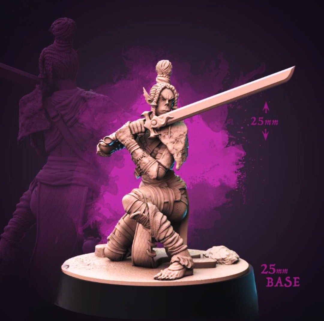 Female Gith Baldurs Gate 3 Resin Fantasy Dnd Mini Rpg Tabletop Pathfinder Miniatures Wargaming