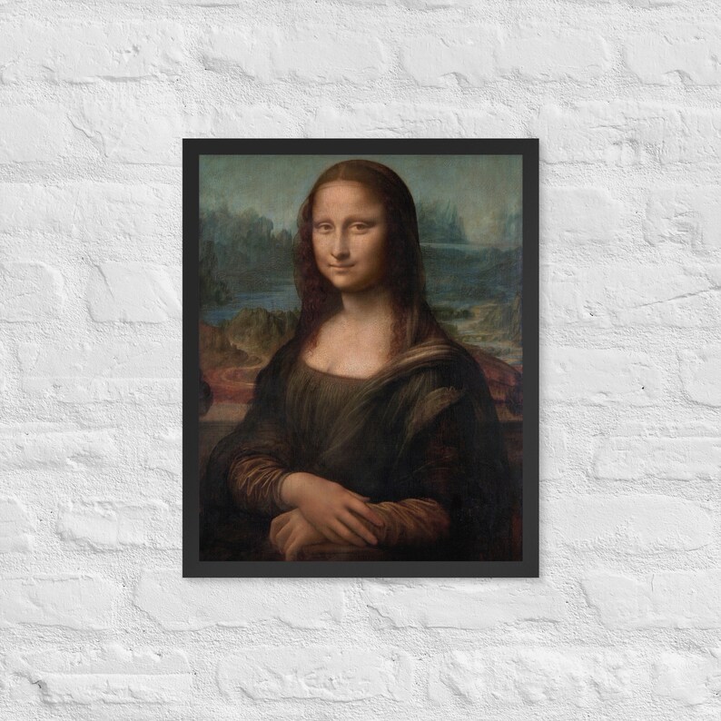 Leonardo Da Vinci's Mona Lisa Famous Painting Framed Poster Print Home ...