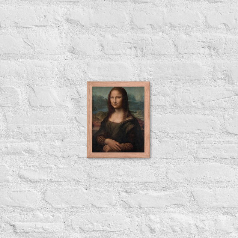 Leonardo Da Vinci's Mona Lisa Famous Painting Framed Poster Print Home ...