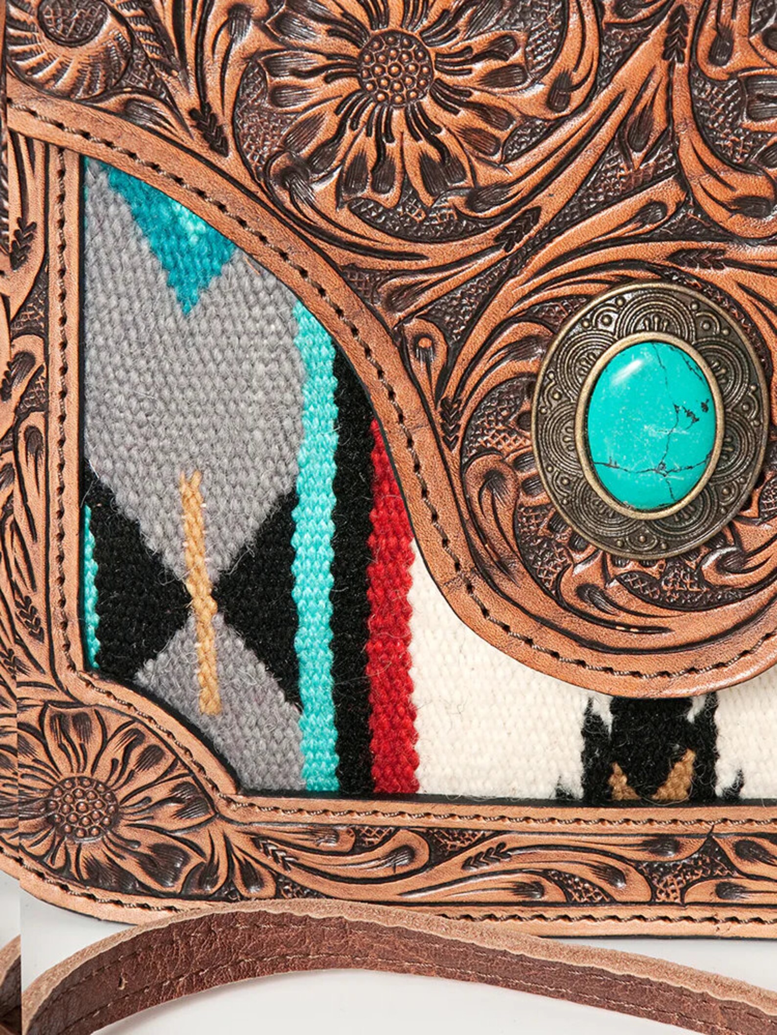 Genuine Leather Purse, Tooled Leather Purse, Saddle Blanket Purse ...