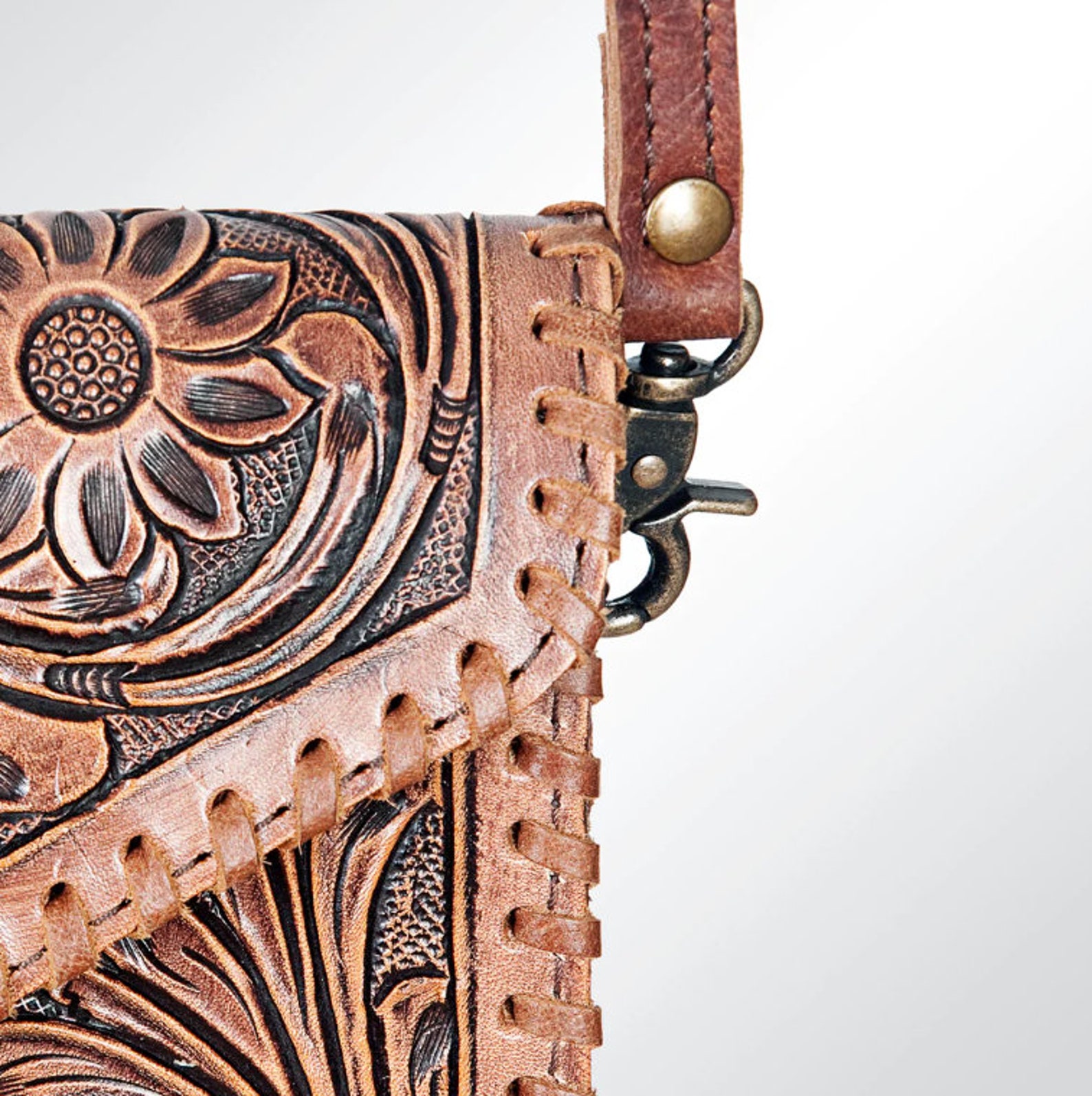 Genuine Full Grain Leather, Tooled Leather, Shoulder Purse - Etsy