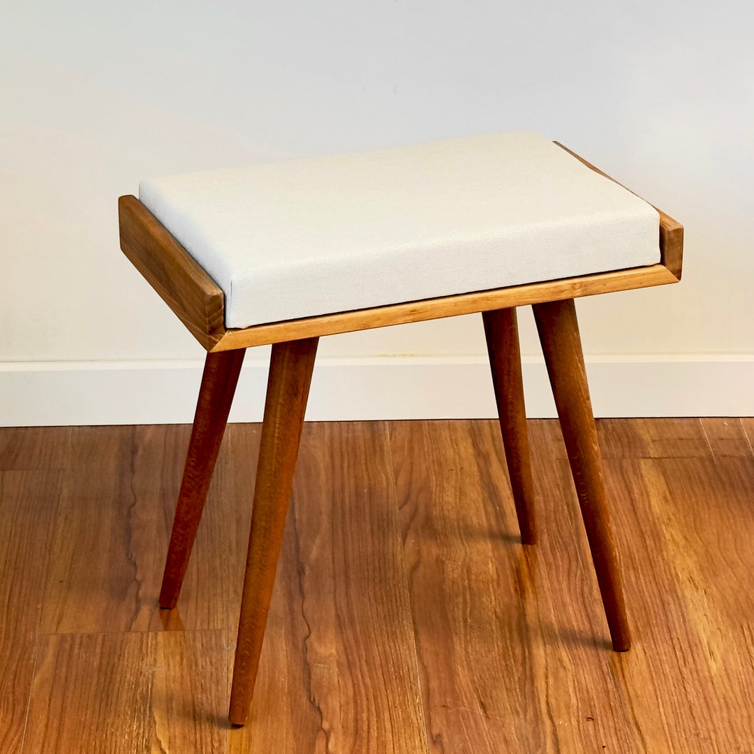 Mid Century Modern Piano Bench Keyboard Piano Bench Small Footstool ...