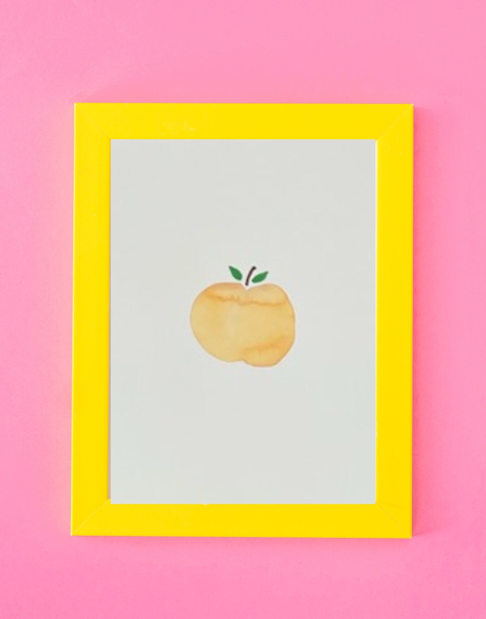 Custom HAND PAINTED Peach | Pop Color Vibrant Print | Room Decor Peach ...