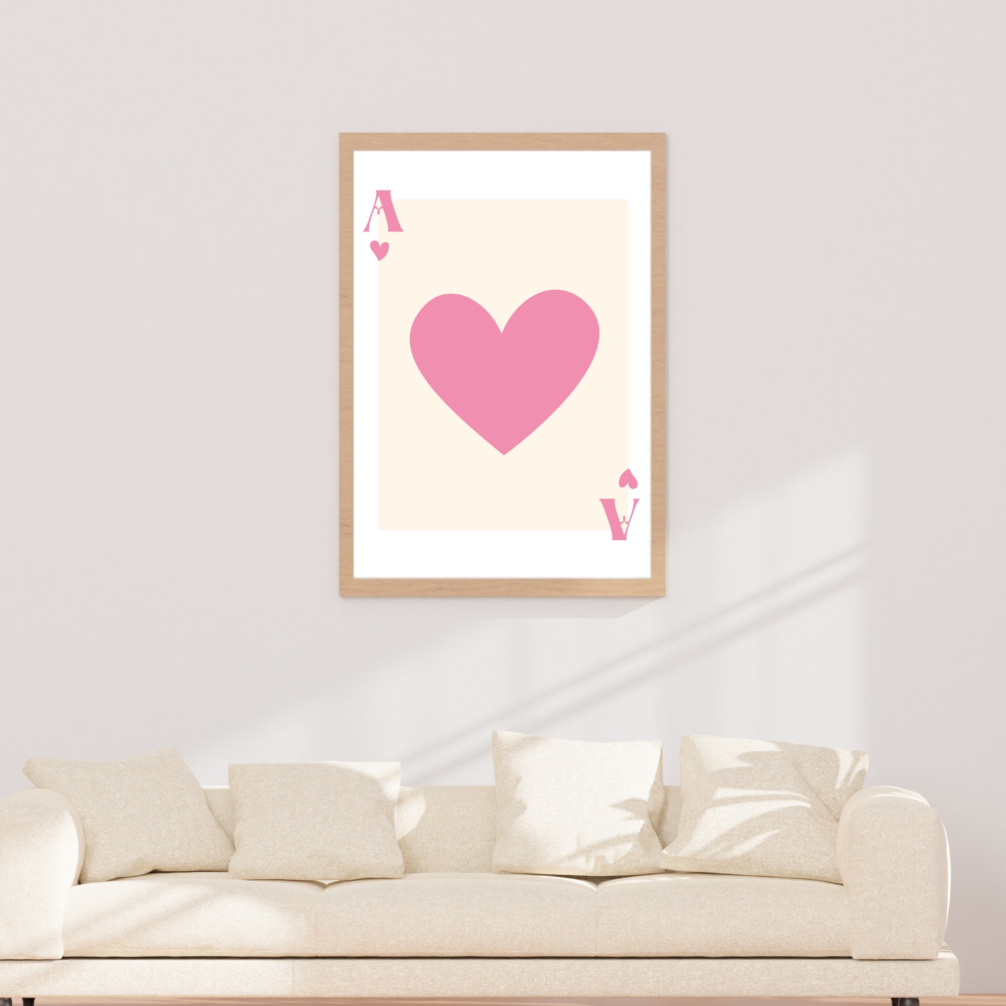 RETRO PINK HEART Card Digital Download | Pop Color Vibrant Abstract ...