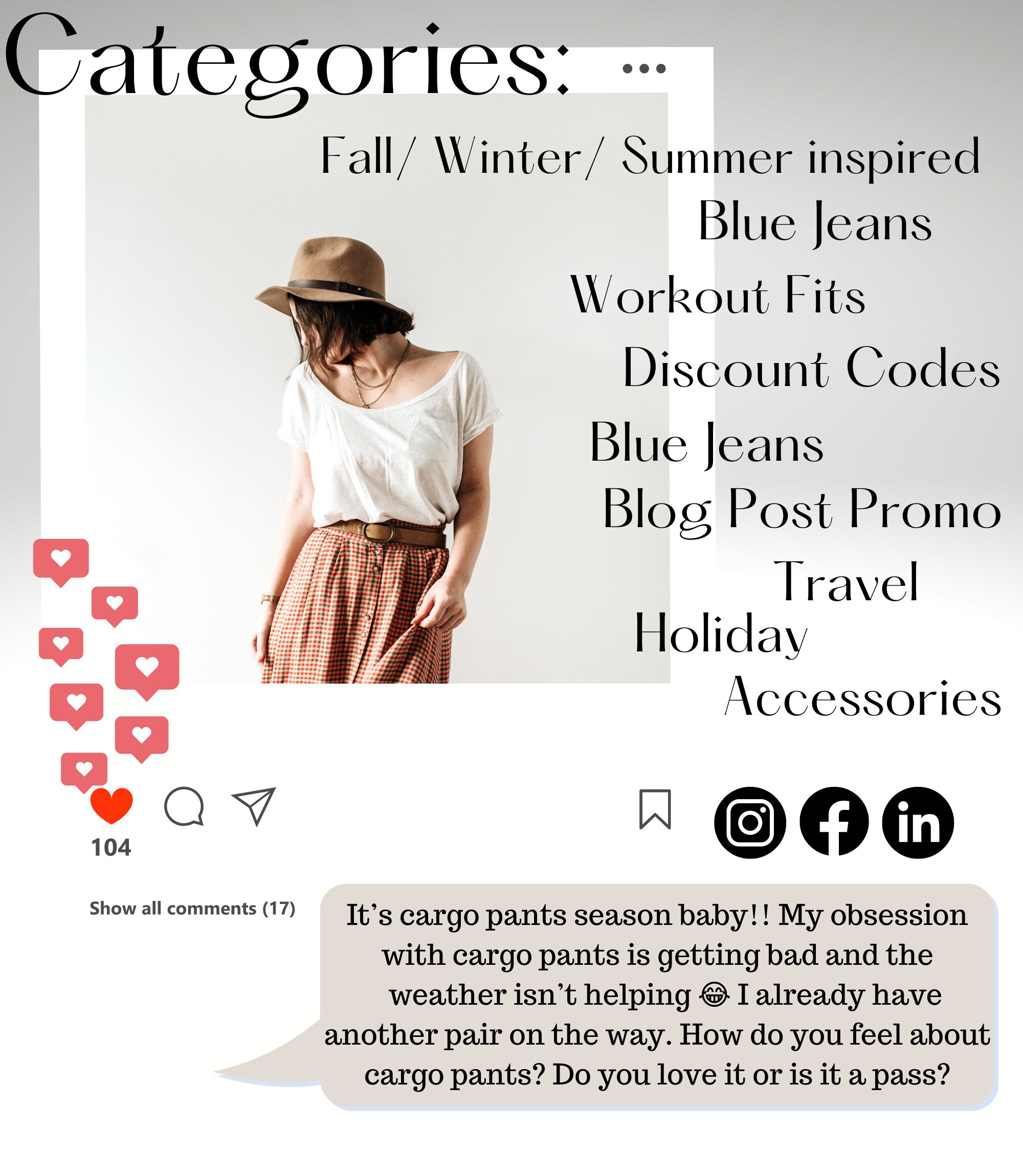 Social Media Pre-made Captions Fashion Blogger Social Media Manager ...