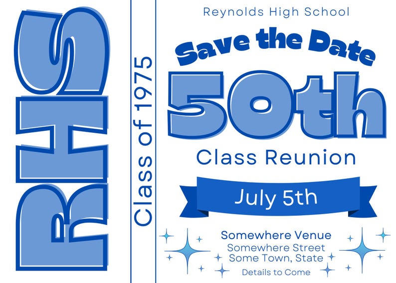 EDITABLE Class Reunion Template | Instant Printable Download | College ...