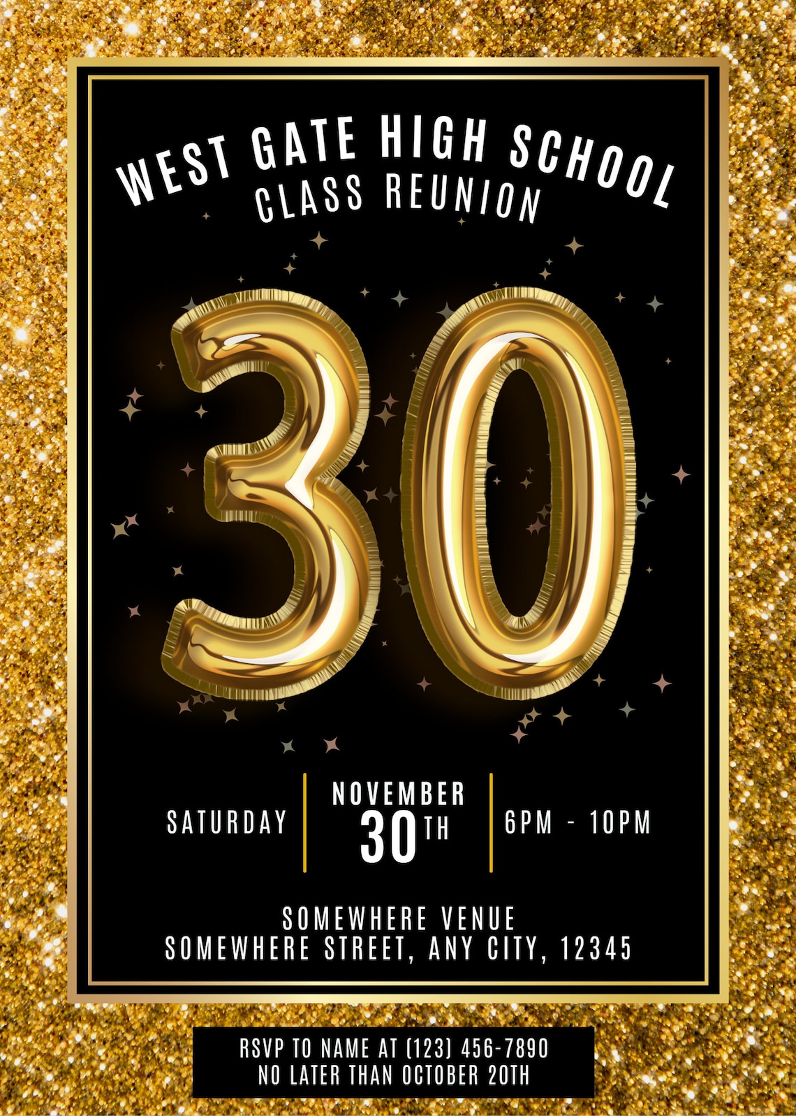 EDITABLE Class Reunion Invitation | Instant Printable Download ...