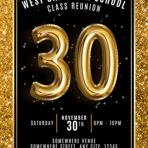 EDITABLE Class Reunion Invitation | Instant Printable Download ...