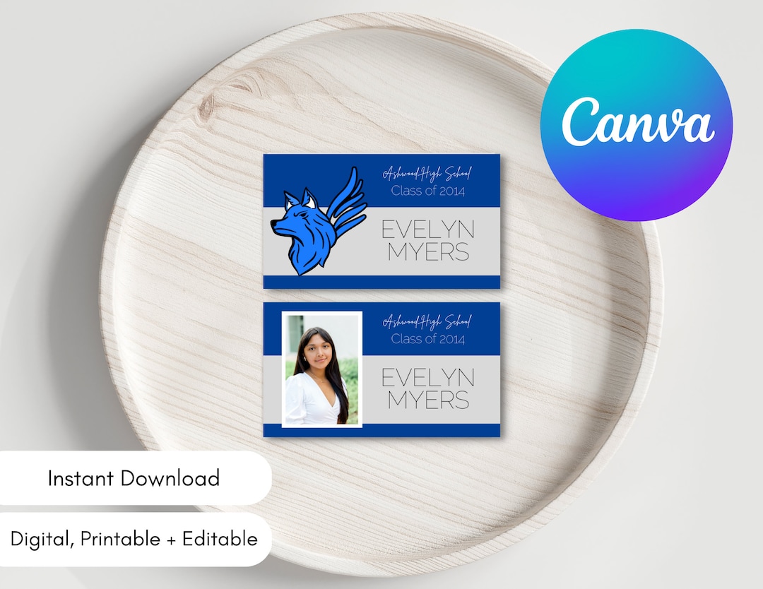 EDITABLE Class Reunion Name Tag Template | Instant Printable Download ...