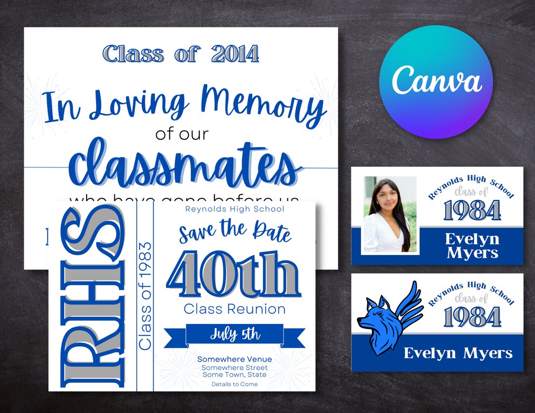 EDITABLE Class Reunion Bundle | Instant Printable Download | College ...