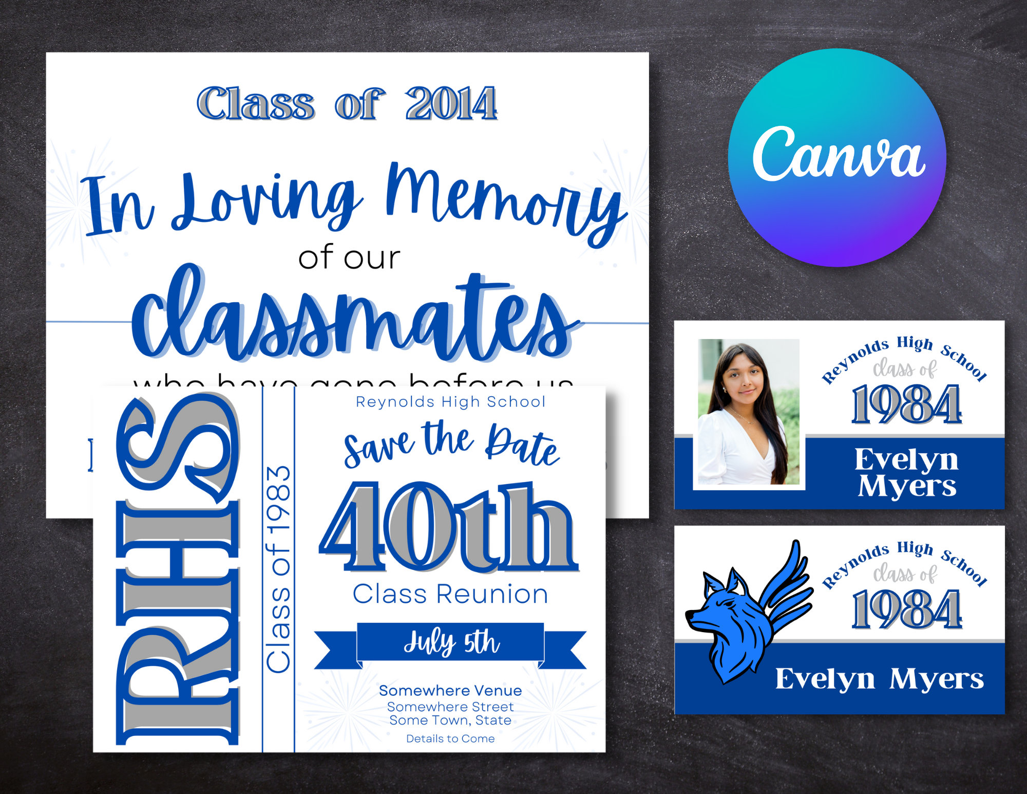 EDITABLE Class Reunion Bundle | Instant Printable Download | College ...