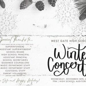 EDITABLE Concert Program Template | Instant Printable Download | Music ...