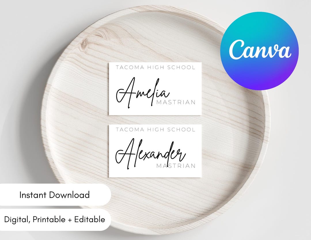 EDITABLE Class Reunion Name Tag Template | Instant Printable Download ...