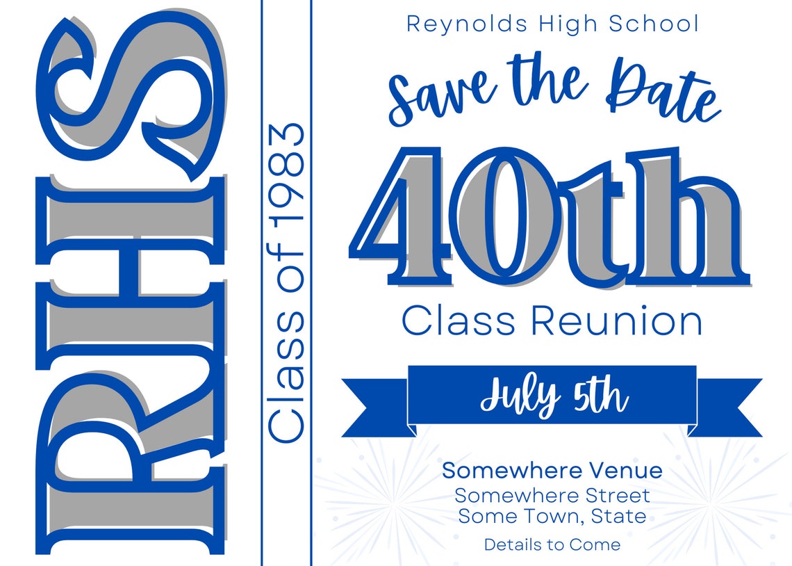 EDITABLE Class Reunion Bundle | Instant Printable Download | College ...